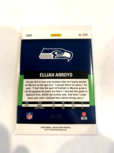 2025 Panini Revolution - Rookies Elijah Arroyo #210 Blue Cosmo /99 (RC ...