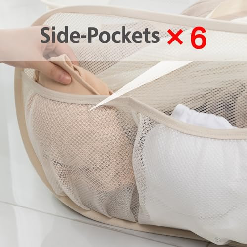 Pop Up Laundry Hamper,Collapsible Horizontal Baskets with Multiple ...