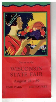 1936 Wisconsin State Fair Colorful Advertising Sheet | eBay