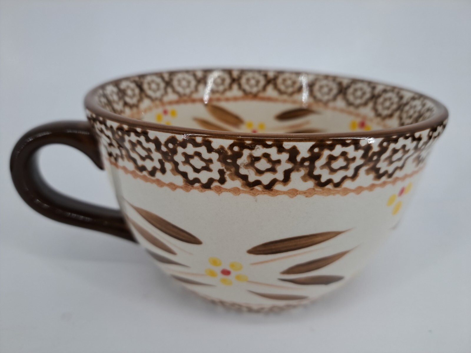 Temptations Brown Soup Bowl Coffee Cup Mug Insulated Old World by Tara ...