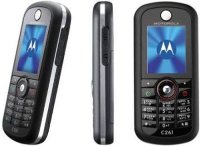 MOTOROLA C261 GSM 2G ONLY MOBILE WIRELESS CELL PHONE POCKET SLIM BLACK ...