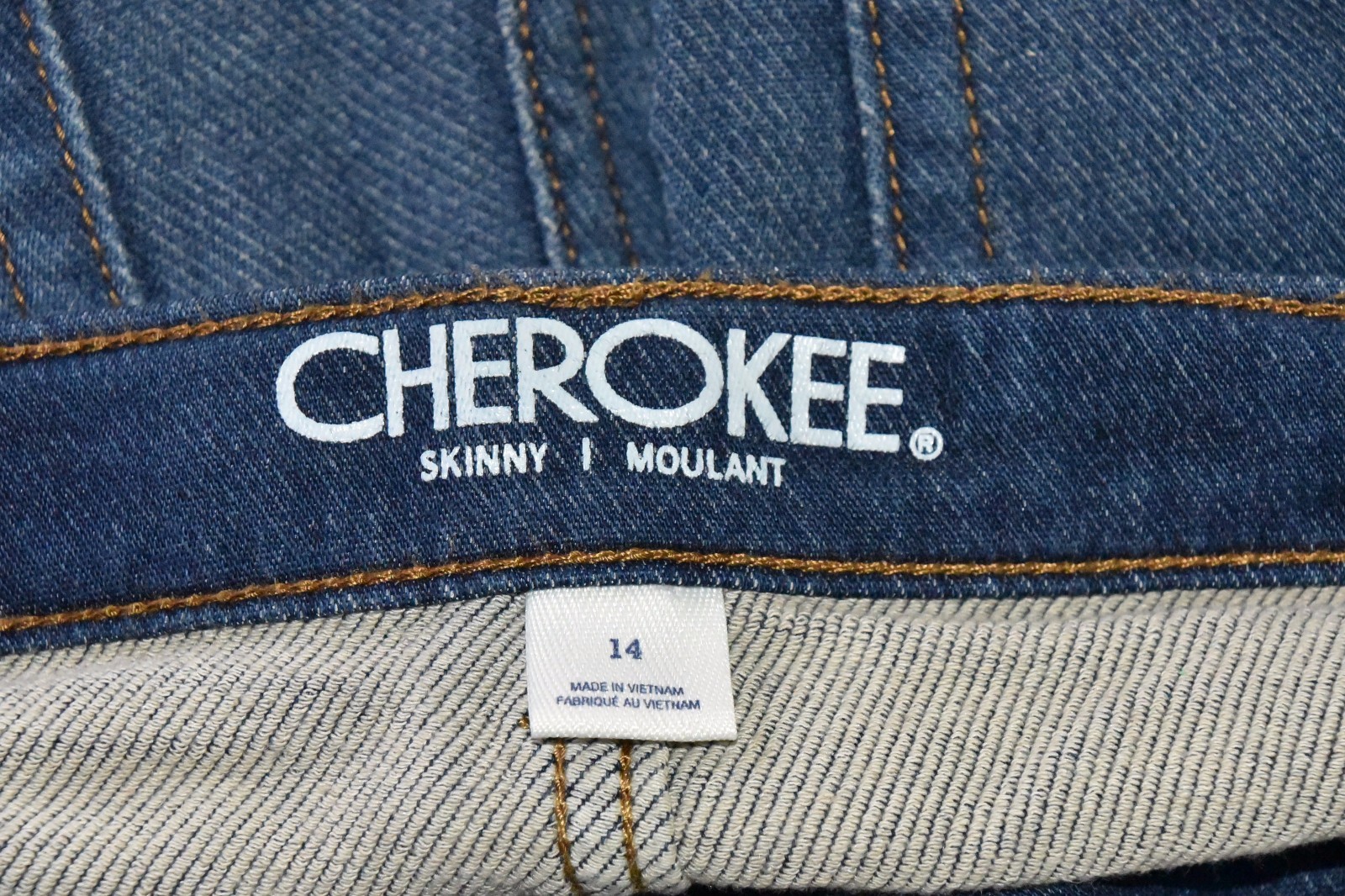 Cherokee Womens 14 Dark Wash Blue Jeans Skinny Jeggings Leggings Soft ...