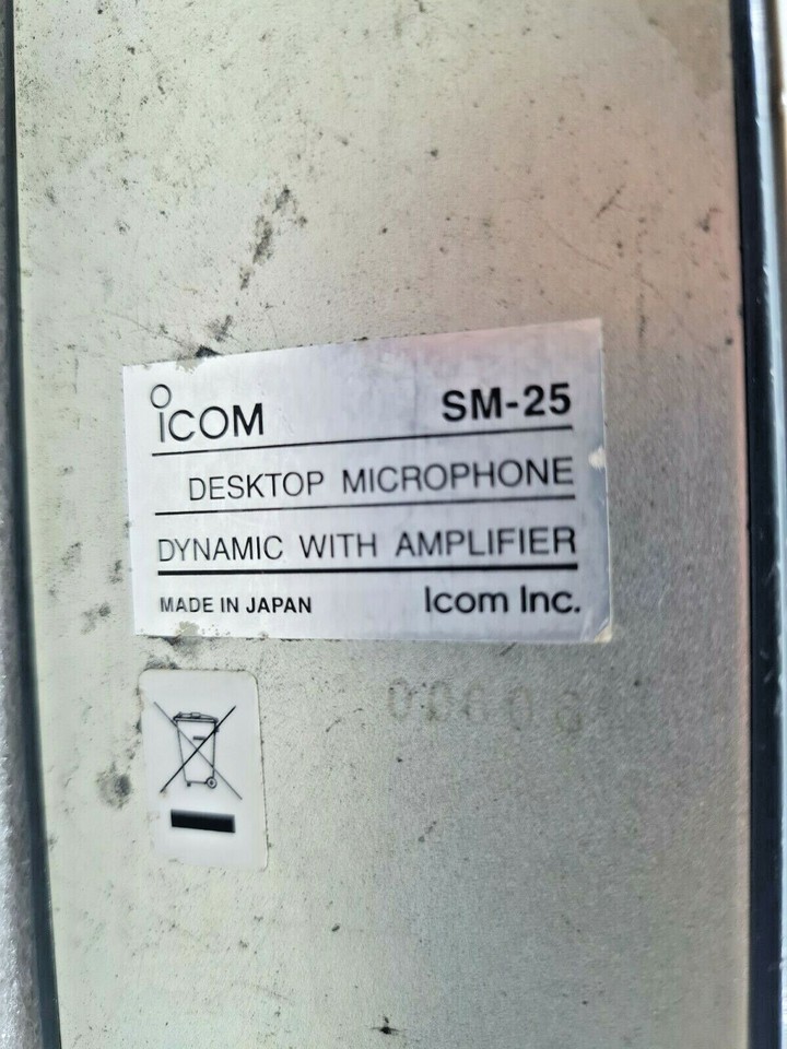 ICOM SM-25 DESKTOP MICROPHONE DYNAMIC WITH AMPLIFIER PRICE | eBay