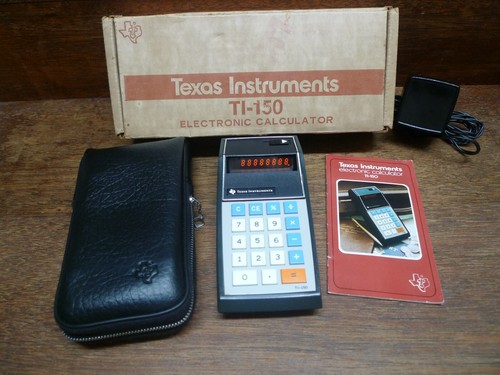 TI-150 MEGA RARE VINTAGE CALCULATOR SET NEAR MIB WORKS PERFECTLY | eBay