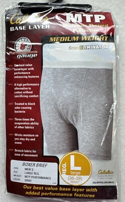 NWT CABELS’S Maximum Thermal Protection Base Layer Boxer Brief, Gray ...