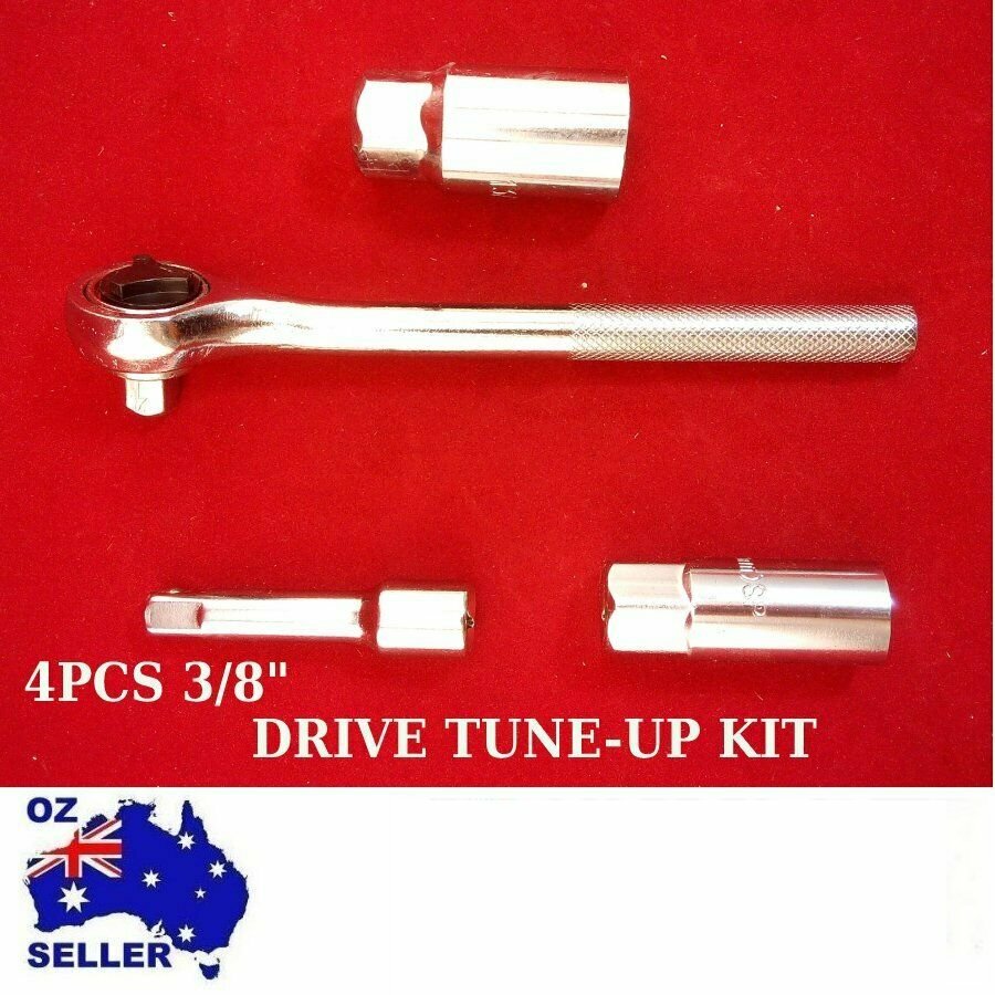 4P set 3/8" Dr RATCHET handle & 13/16" 5/8" SPARK PLUG SOCKET extension ...
