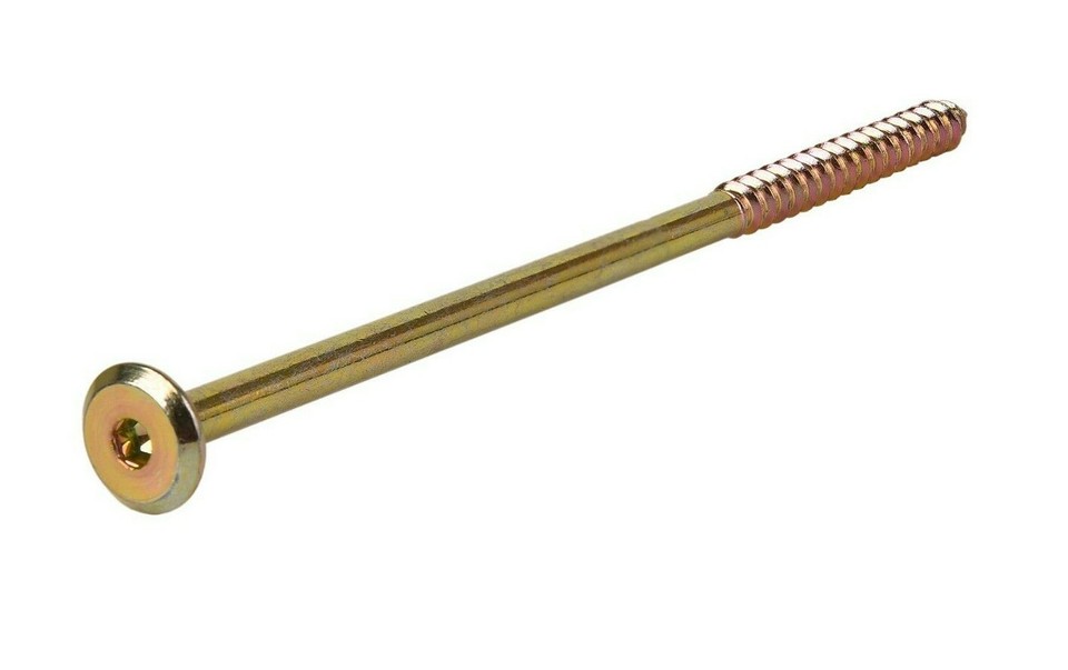 Hex Drive Steel Flat Furniture Fixing Wood Connector Screws Timber 50mm ...