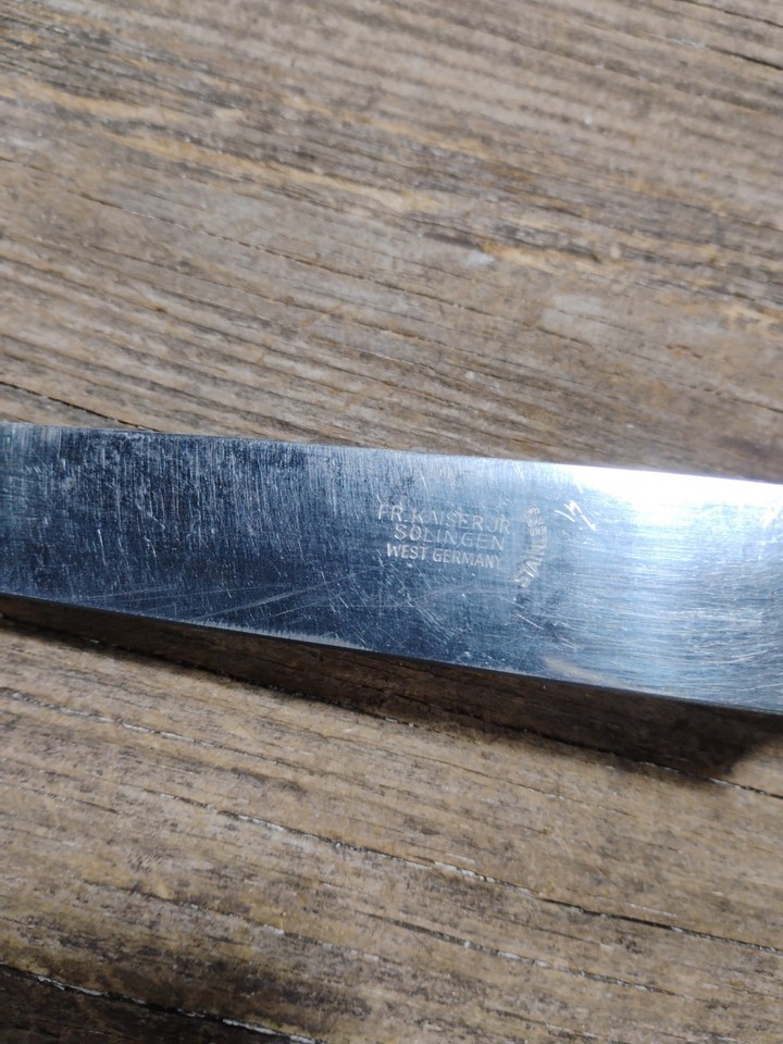 Vintage FR. Kaiser Jr. Solingen West Germany Butcher Knife Full Tang | eBay