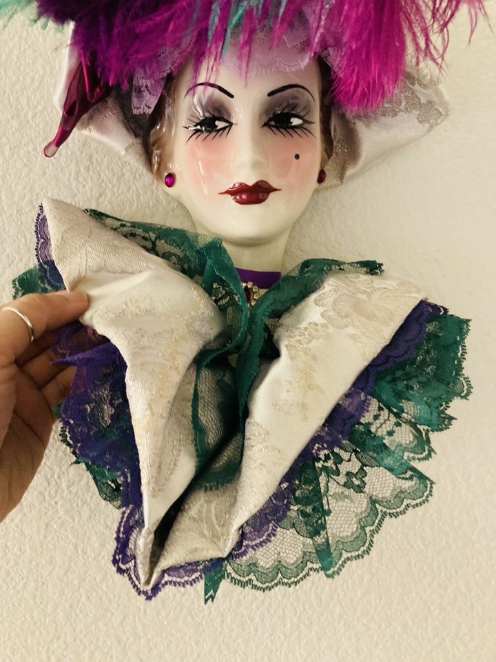 Unique Creations Victorian Lady Face Mask Signed Original Sticker | eBay