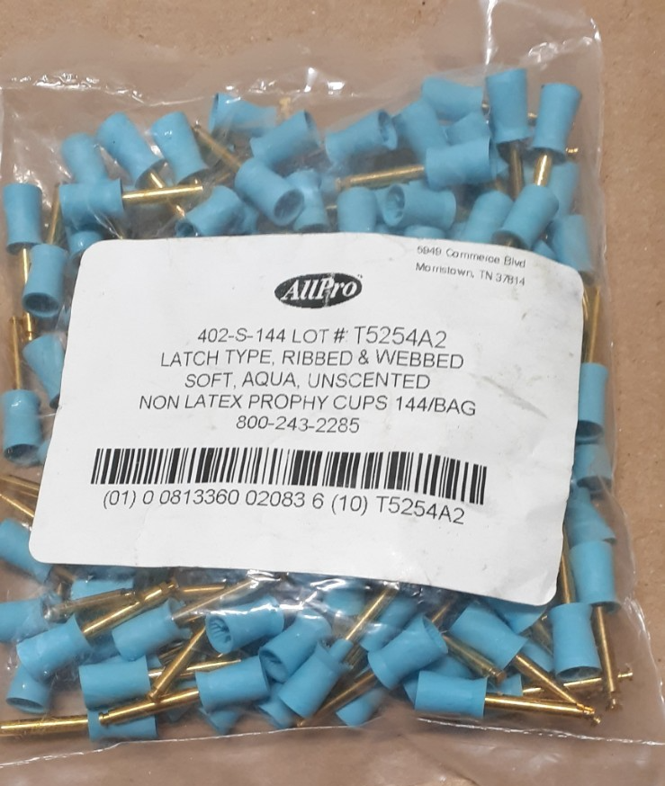 ALLpro 402-S-144, Prophy Cups Soft Ribbed / Webbed Latch Type Aqua | eBay