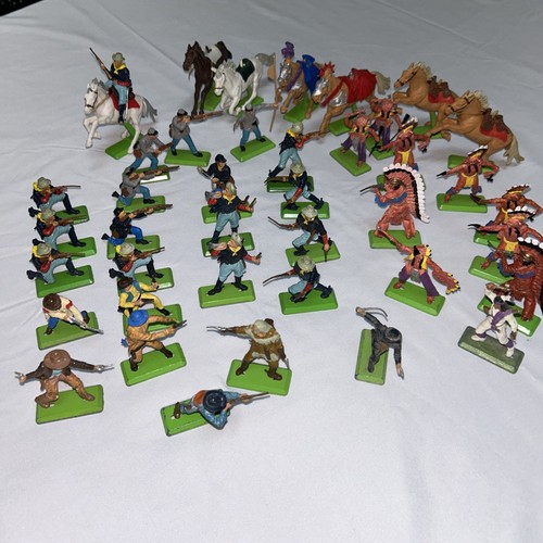 Britains Deetail Assortment 40 Count Soldiers, Cowboys, Indians, Horses ...