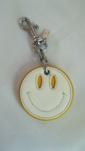 COACH SMILEY YELLOW KEYCHAIN | eBay