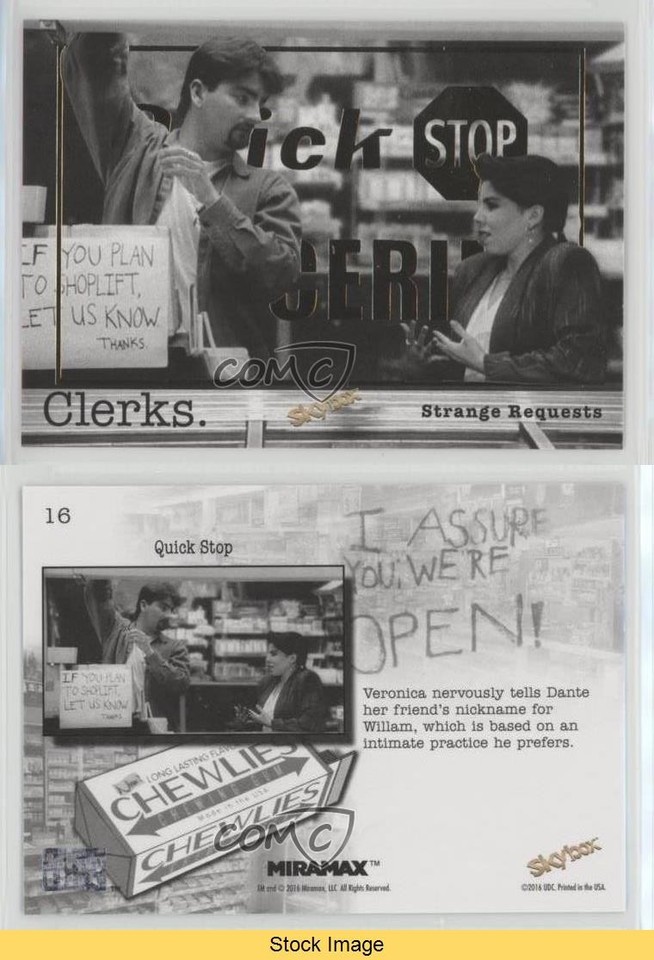 2017 Upper Deck Skybox Clerks Quick Stop Gold Strange Requests #16 READ ...