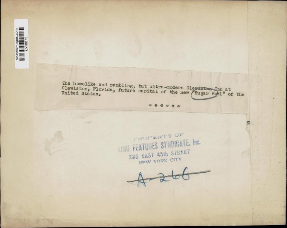 Press Photo Clewiston Inn at Clewiston, Florida - kfx10073 | eBay