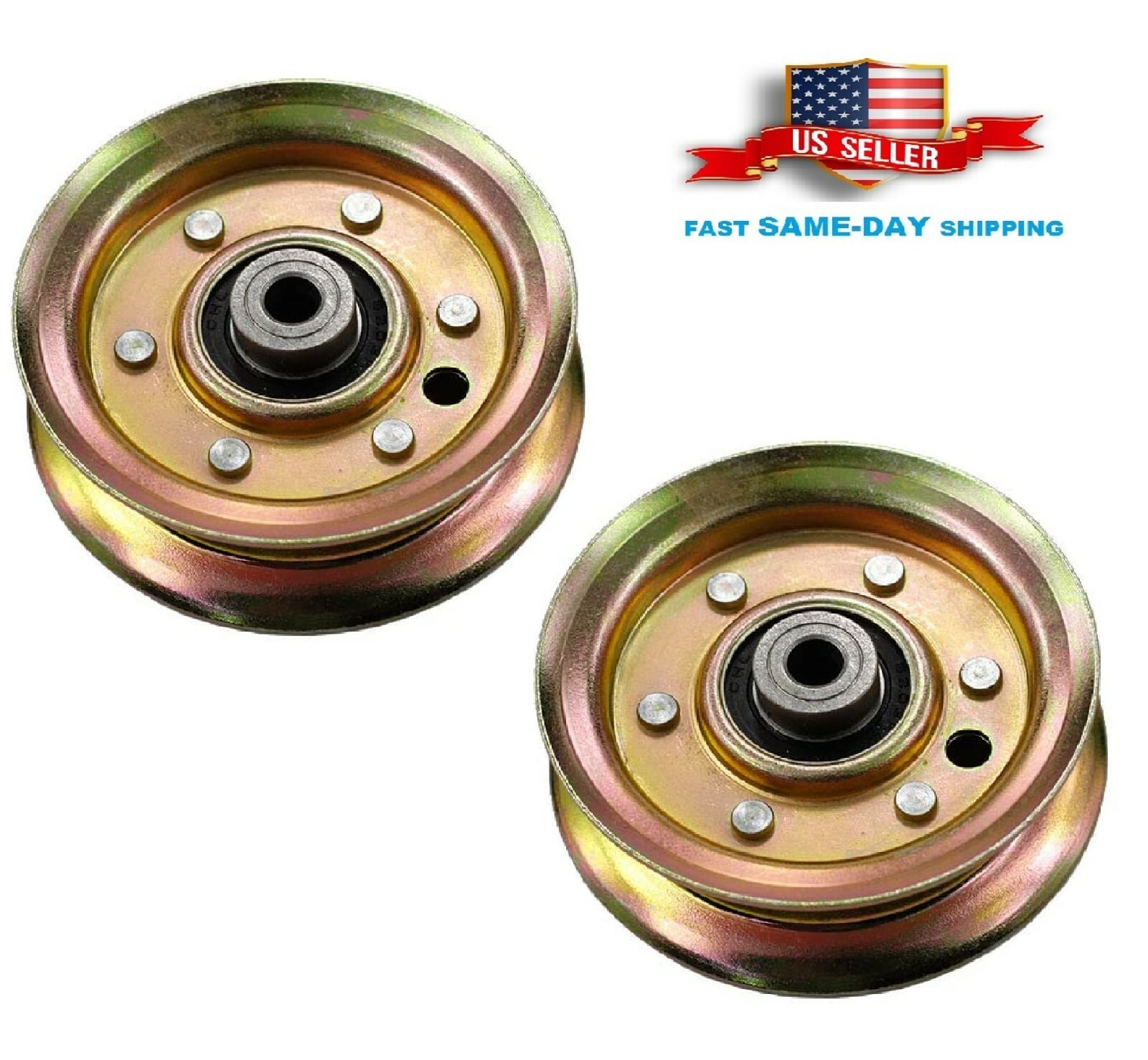 2 Idler Pulley Deck 38" Kit For Husqvarna LT154 LT1597 LT19538 LTA18538 ...