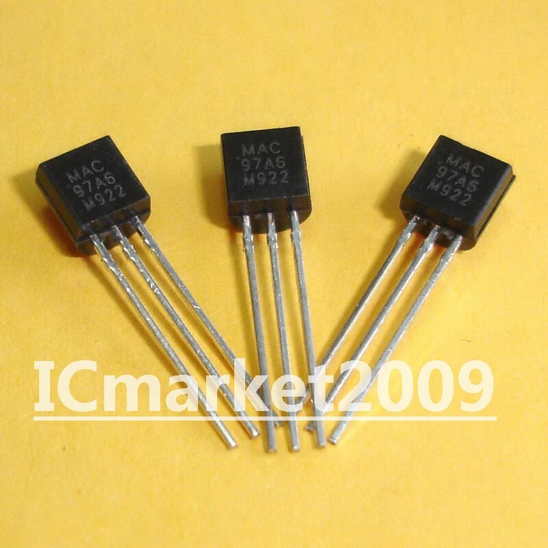 100 PCS MAC97A6 TO-92 MAC 97A6 Logic Level Triac Transistor | eBay