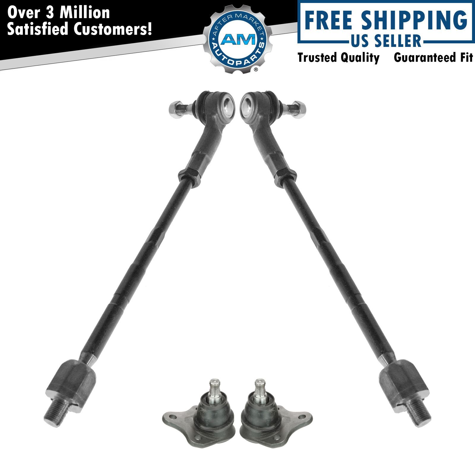 Front Ball Joint Tie Rod End Assembly Steering Suspension Chassis Kit ...
