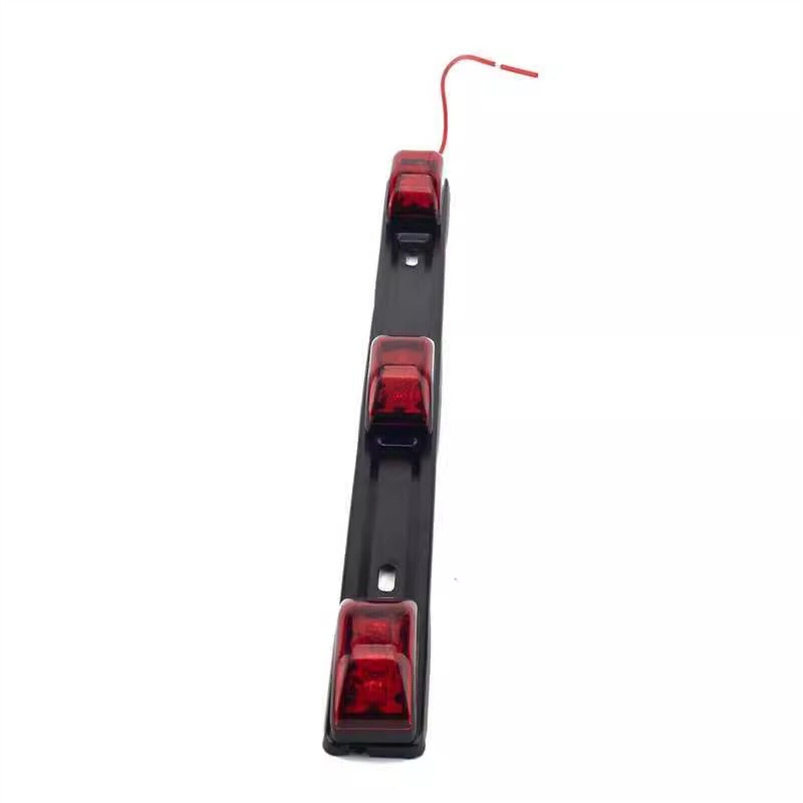 1X Red LED Stainless Rear Clearance ID Marker Light Bar Truck Trailer ...