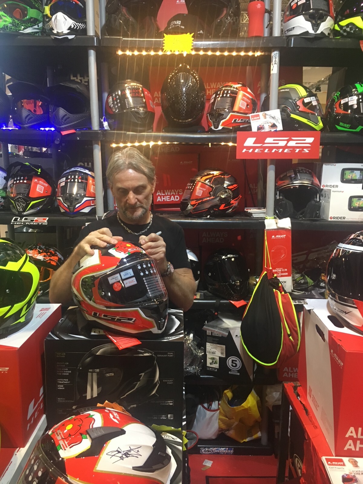 CARL FOGARTY SIGNED MOTORCYCLE HELMET SIZE XS | eBay UK
