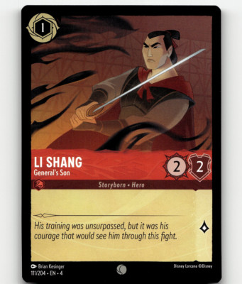 Disney Lorcana Li Shang - General's Son - Ursula's Return | eBay