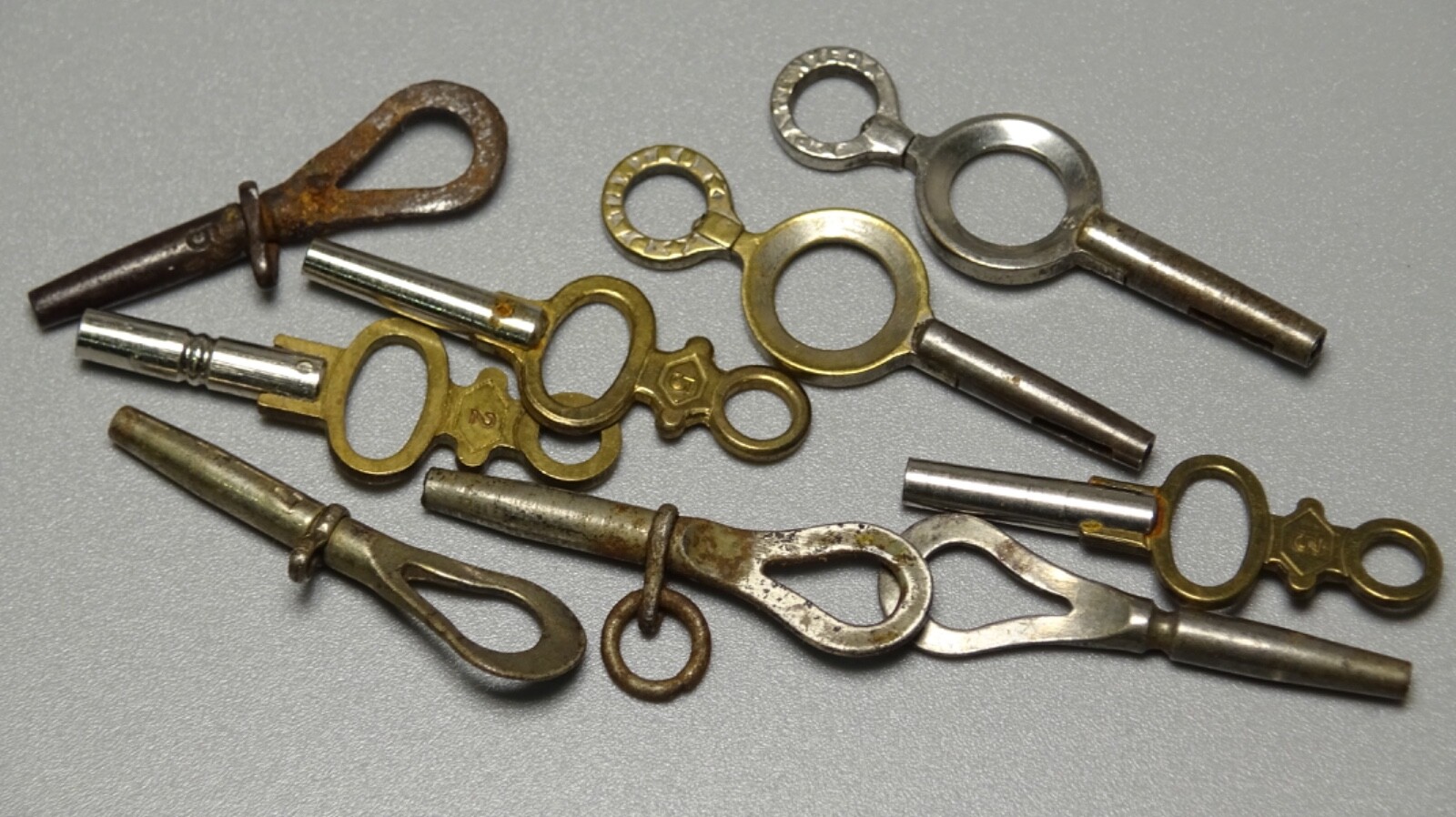 Set of 9 Antique Pocket Watch Keys /Tools/ Winder/ Winder Keys ...