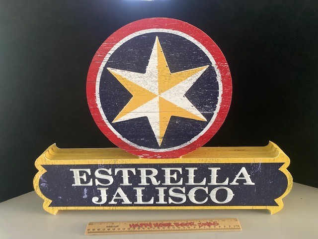 🔥 NEW Estrella Jalisco Double Sided 3D Wooden Sign Beer Bar Mancave | eBay