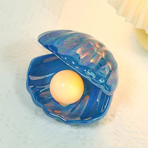 Nordic Ceramic Shell Pearl Lamp Romantic Creative Night Light for ...