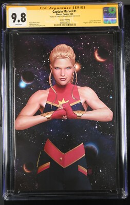 Captain Marvel #1 JTC SECOND VARIANT CGC SS 9.8 signed John Tyler ...