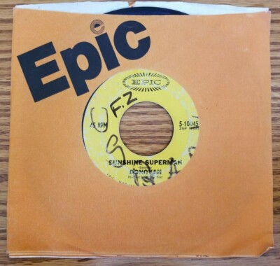 Vintage 45 RPM Donovan ‎Sunshine Superman & The Trip Epic 5-10045 '66 ...