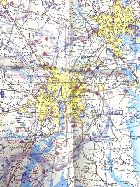 Washington DC Sectional Aeronautical Chart Aviation 1969 Dept. of ...