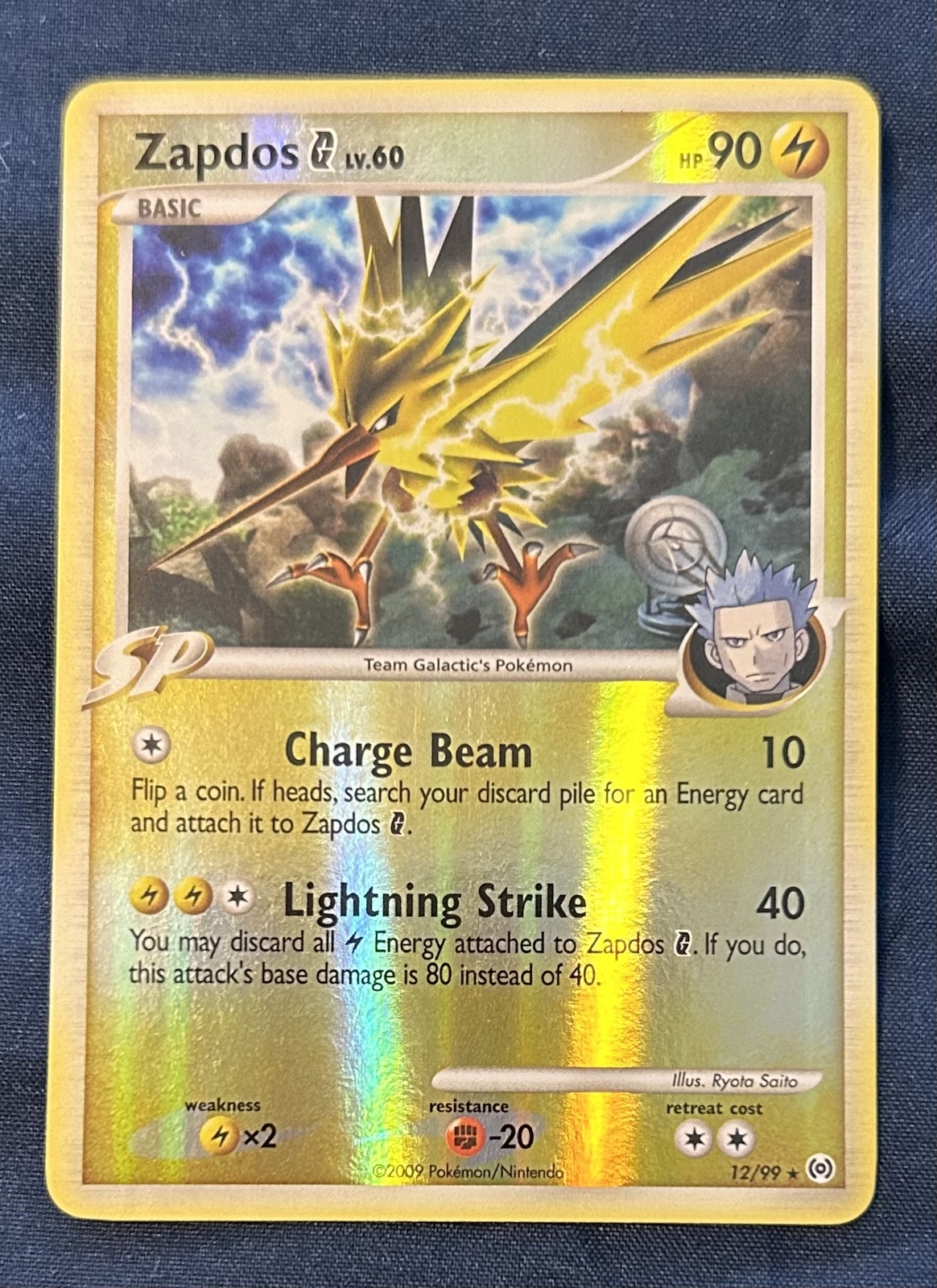 2009 Pokemon Card Zapdos 12/99 Reverse Holo TCG Platinum Arceus RARE LP ...