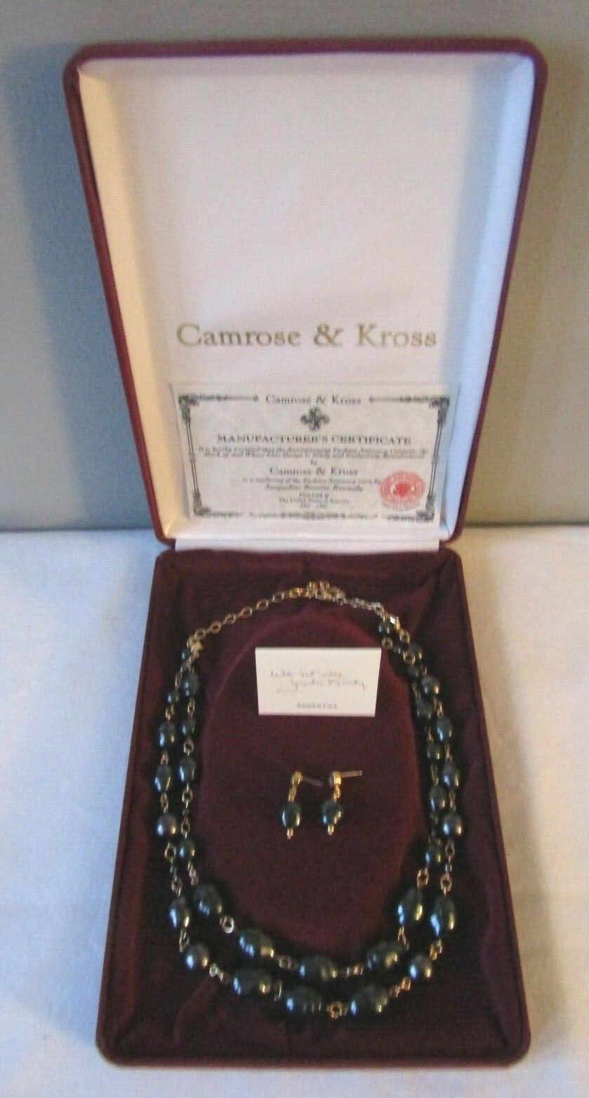 Camrose & Kross Jacqueline Kennedy Black Faux Baroque… - Gem