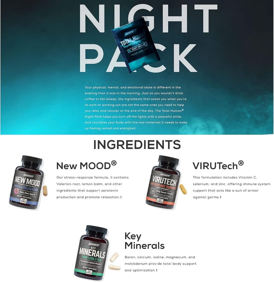 Total Human Day & Night Vitamin Packs | 7-Day Supply for Men & Women ...