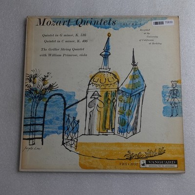 Griller String Quartet Mozart: Quintets Volume 1 K. 516 And K. 406 LP ...