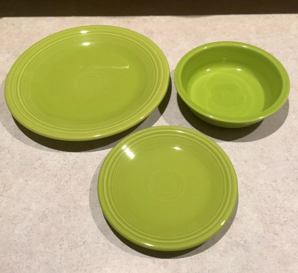 Fiestaware, Fiesta Dinner Plate, Cereal Bowl, Dessert/Salad Plate Set ...