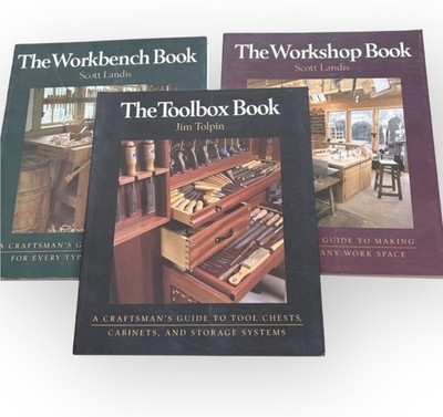 3 Books Woodworking Taunton - Workshop, Workbench & Toolbox (Landis & Tolpin) | eBay