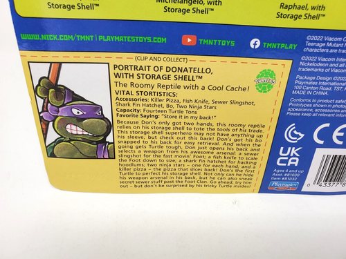 NEW TMNT Teenage Mutant Ninja Turtles Donatello w storage Shell ...