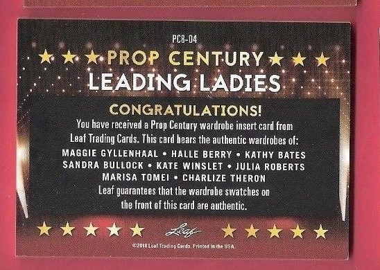 Sandra Bullock RELIC CARD HALLE BERRY Julia Roberts MARISA TOMEI THERON ...