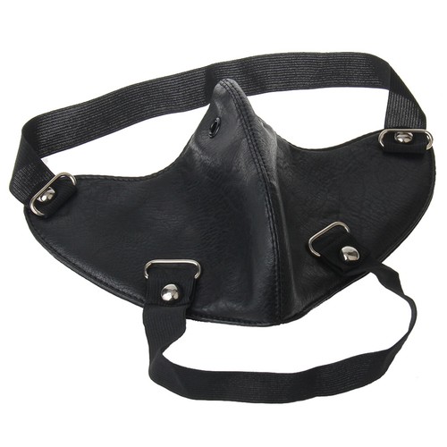 Outdoor Sports Biker Motorcycle Leather Anti-Dust Half Face Mouth ...