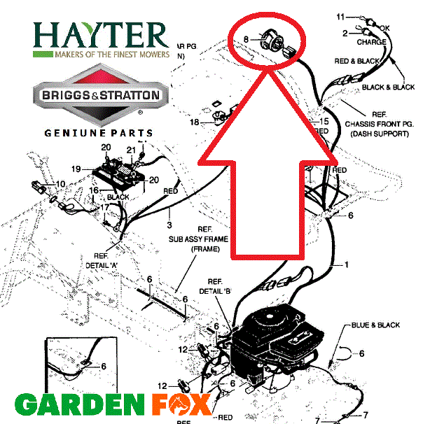 GENUINE- Hayter Heritage DC14/40 - IGNITION SWITCH - MU94762 94762 O68 ...