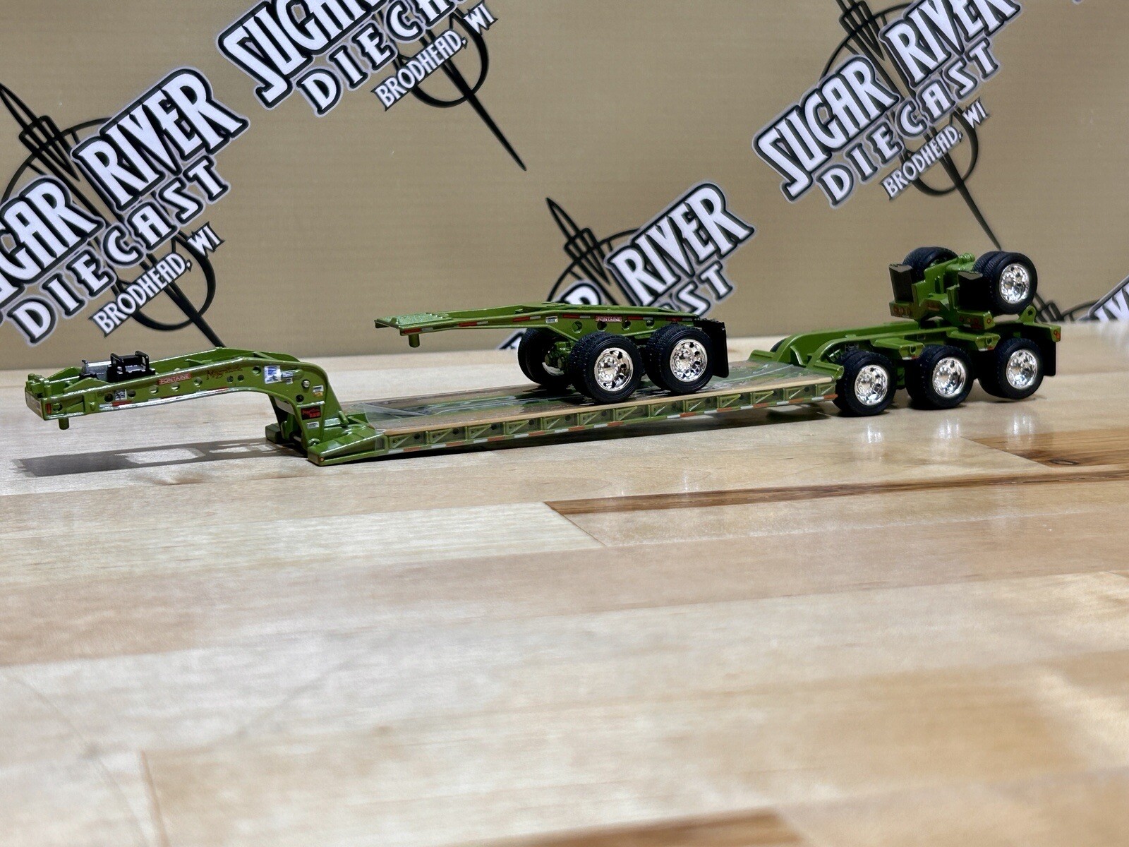 Dcp 1/64 Lowboy tri axle Magnitude heavy haul trailer with jeep and ...