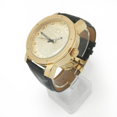 MEN TECHNO ICE 5 of 0.12CT DIAMOND ON BEZEL 18K GOLD PLATED WATCH | eBay