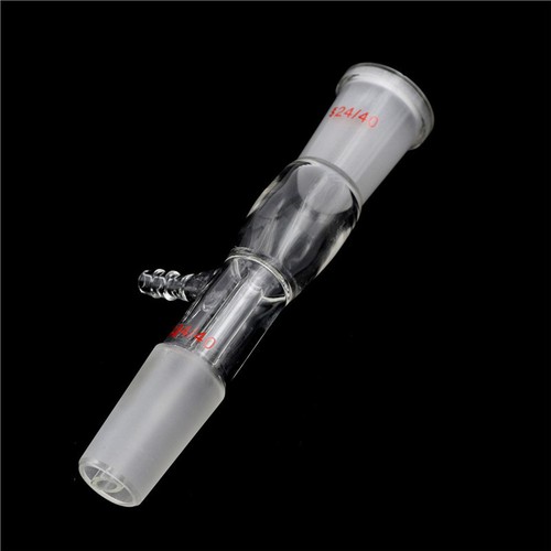 24/40Glass Vacuum Take-off Adapter Laboratory Straight Tube Gas Inlet ...