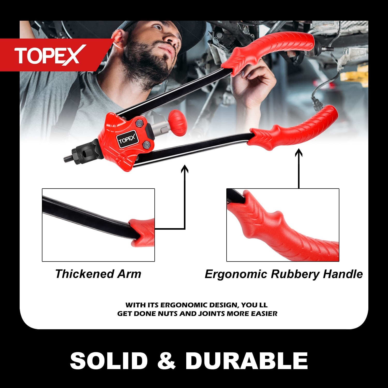 160PCS Heavy Duty Nut Rivet Riveter Rivnut Nutsert Gun Riveting Kit ...