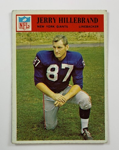 1966 Philadelphia Football #123 Jerry Hillebrand (Giants) 124E | eBay