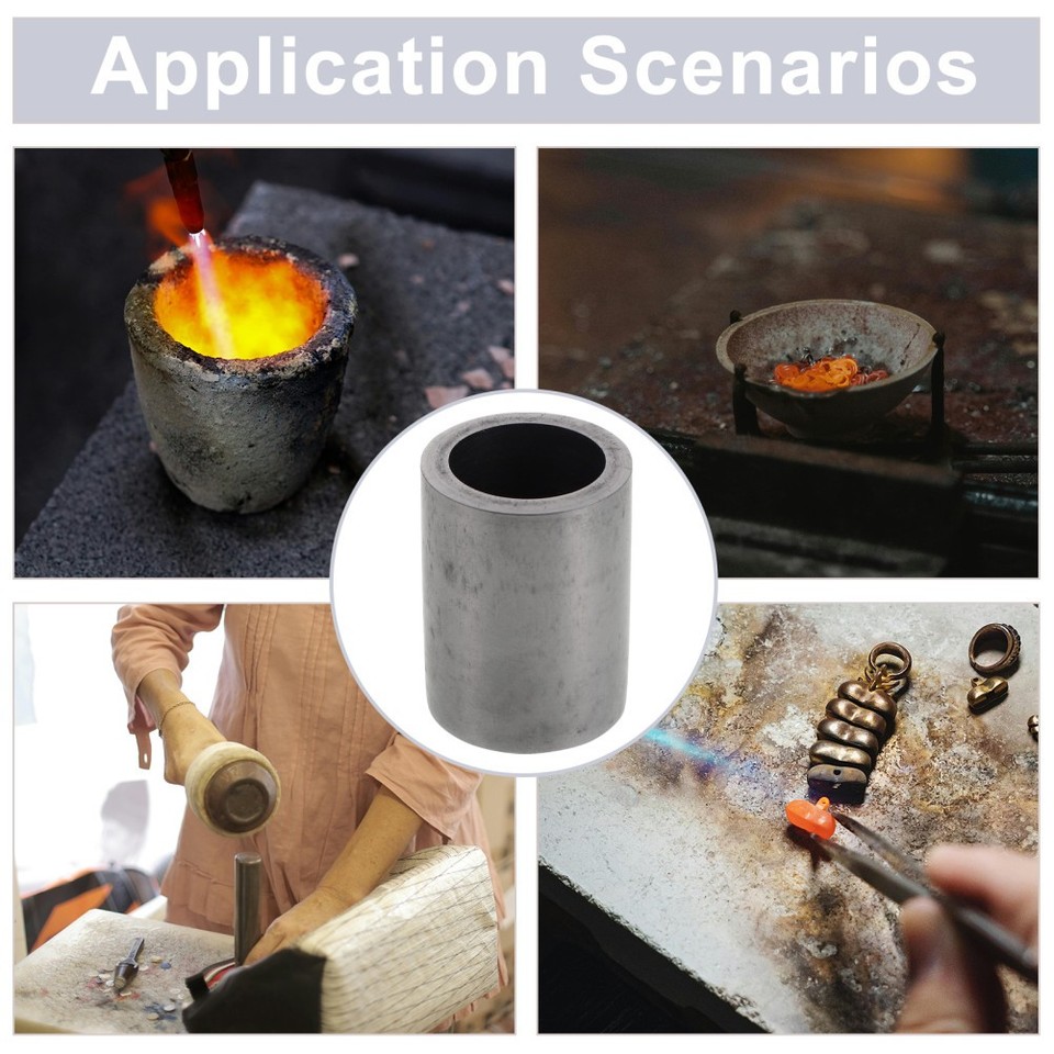 Graphite Crucible: 4x3cm High Temperature Melting Pot - Gold Melting ...