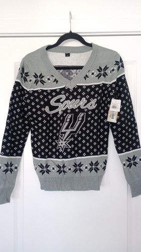 SAN ANTONIO SPURS LIDS NBA STORE WOMEN'S V-NECK SWEATER SIZE SMALL NEW ...