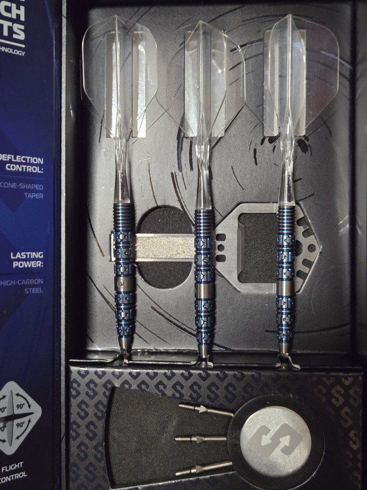 Winmau Lunaris Parallel SP 90% Tungsten Steel Tip Darts tapered 22g ...