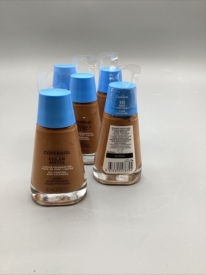 Covergirl Clean Matte Liquid Foundation-Oil Control- 570 Deep Golden ...