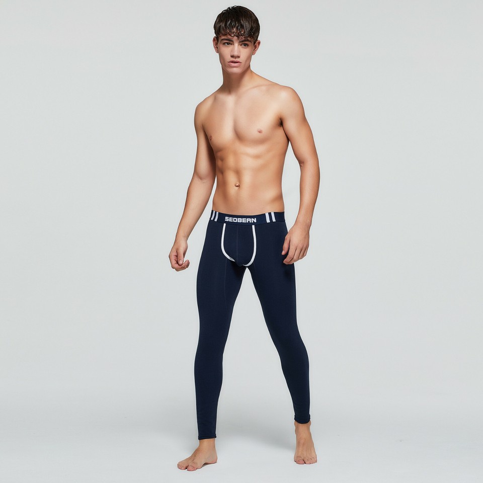 Seobean Men's Sports Rayon Cotton Long Johns Winter Underpants Thermal ...